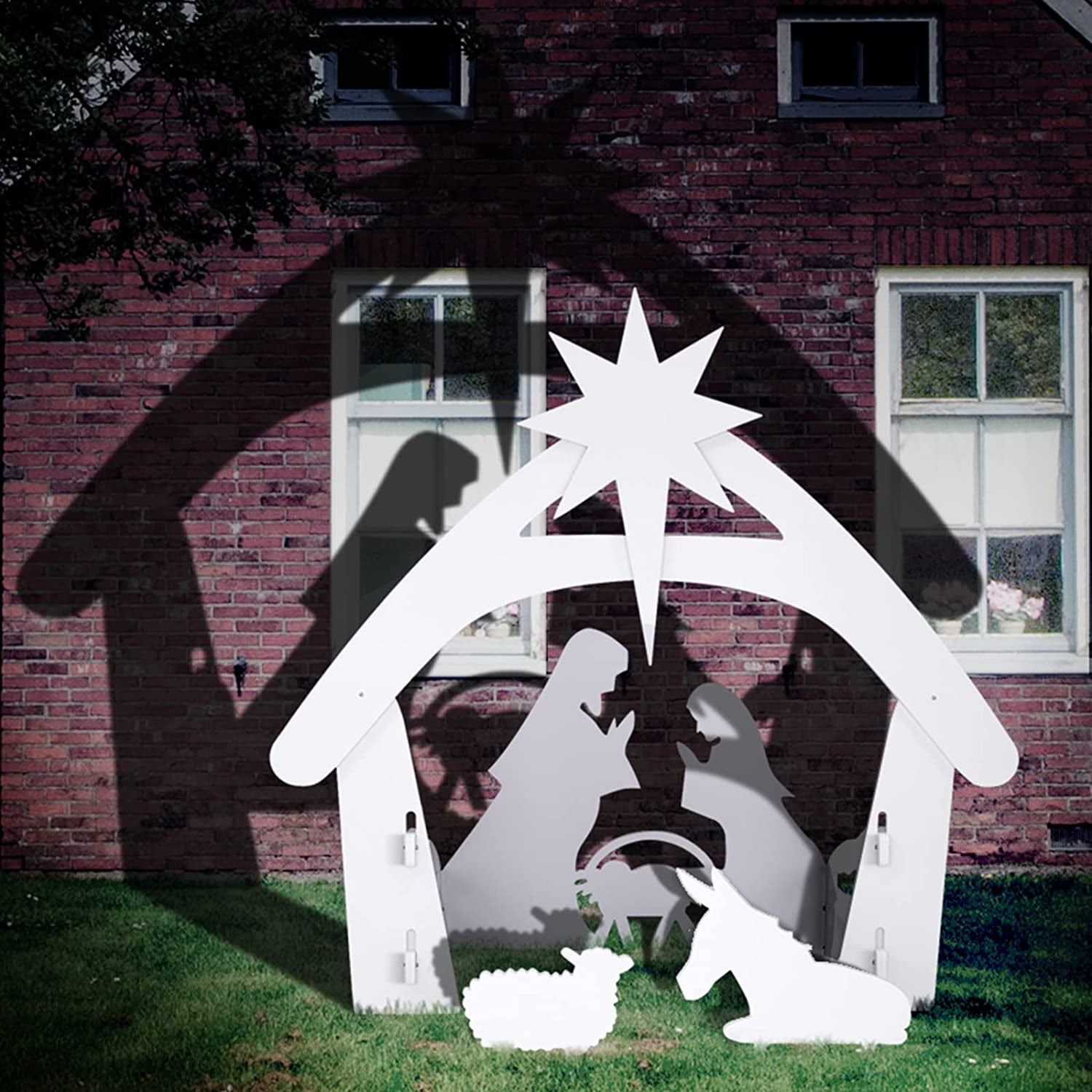 VINGLI Large Outdoor Nativity Scene, Holy Family Nativity Set Yard Sign ...