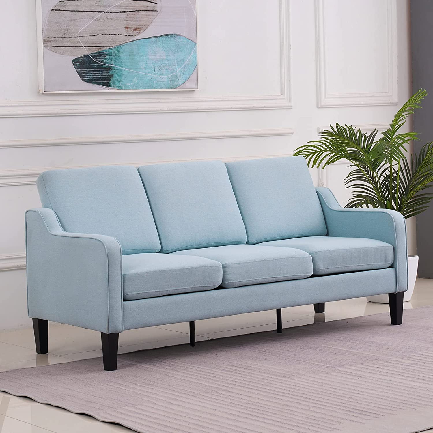 VINGLI Mid-Century Modern Sofa,71" Sofa Couch for Living Room,Small 3 ...