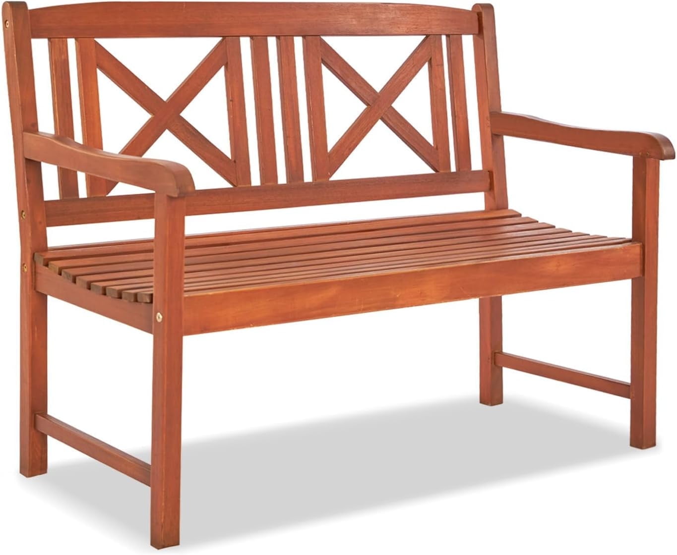 VINGLI Outdoor Bench, Acacia Wood Garden Bench, 47'' Patio Wooden Porch ...