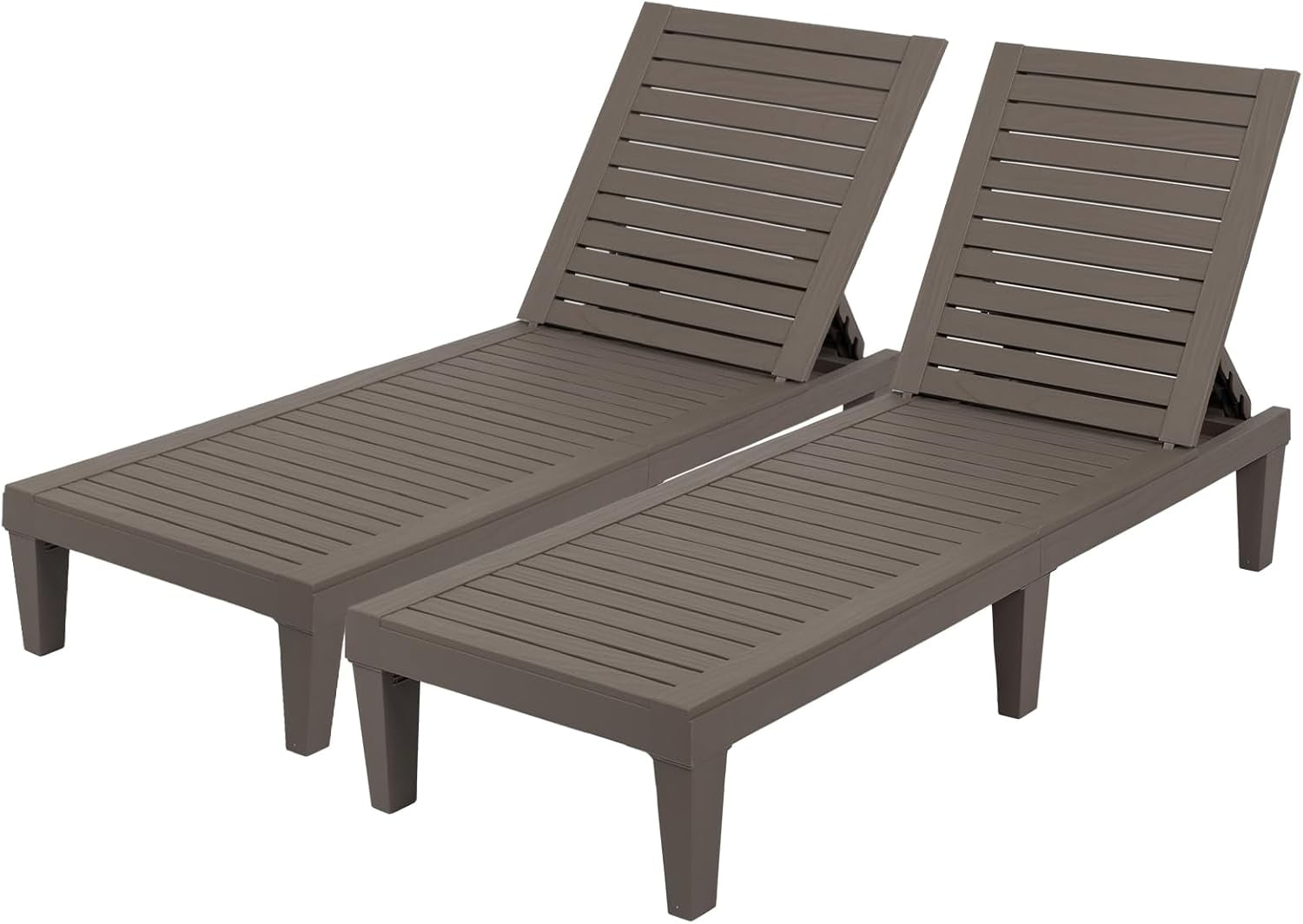 VINGLI Outdoor Chaise Lounge Chair for Outside Pool Patio, Adjustable ...
