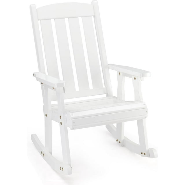 VINGLI Outdoor Rocking Chair, Heavy Duty 600 LBS Wooden Rocking Chair ...