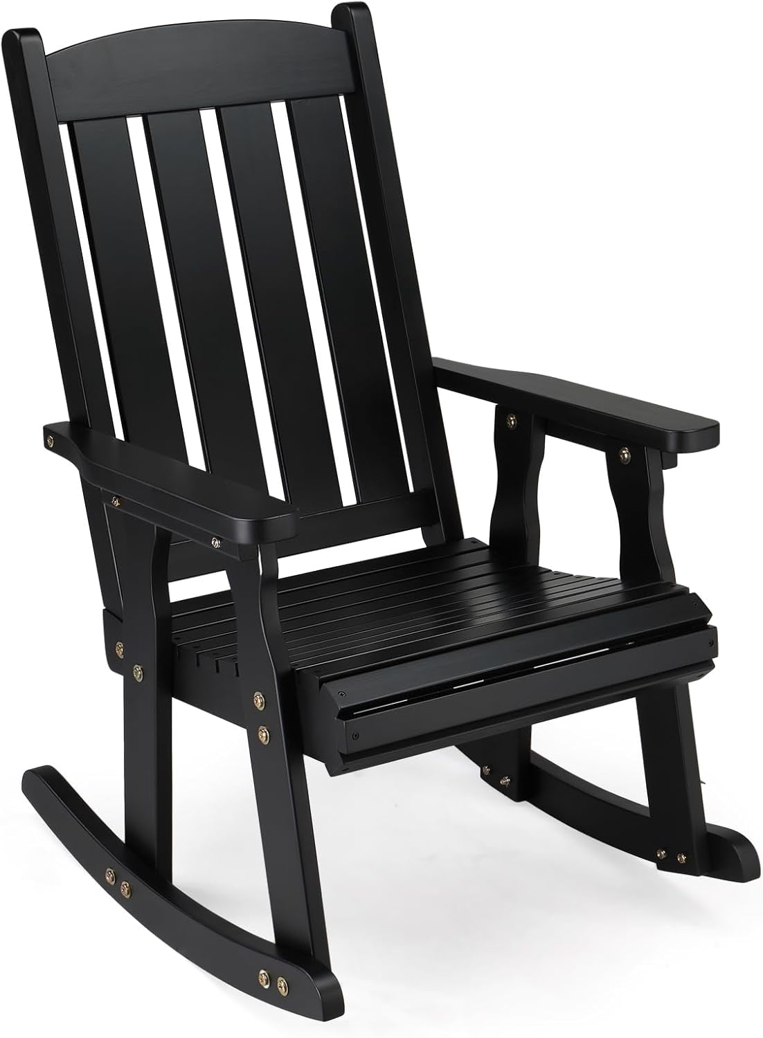 VINGLI Outdoor Rocking Chair, Heavy Duty 600 LBS Wooden Rocking Chair ...