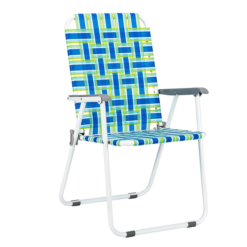 VINGLI, Patio Folding Beach Chair, Blue, 22"x22"x37.4" - Walmart.com