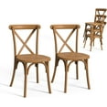 VINGLI Plastic Outdoor Dining Chair -Set of 2, Brown - Walmart.com