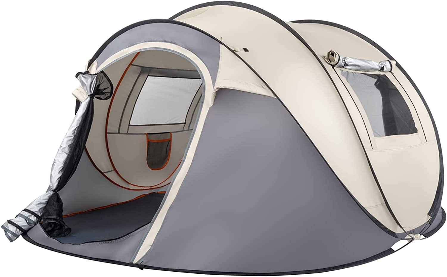VINGLI 3/4-Person Pop-Up Dome Tent with Dual Mesh Doors - Walmart.com