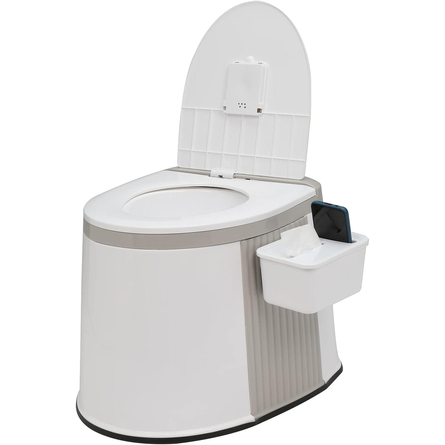 VINGLI Portable Toilet, Commode with 5 Gallon Bucket Inner, Lightweight ...