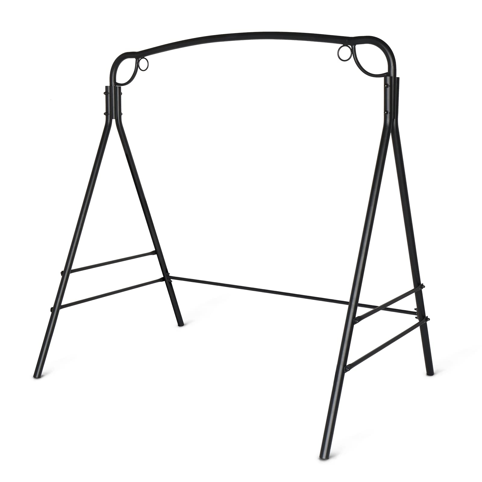 VINGLI Upgraded Metal Porch Swing Stand with Black Finish, Heavy Duty ...