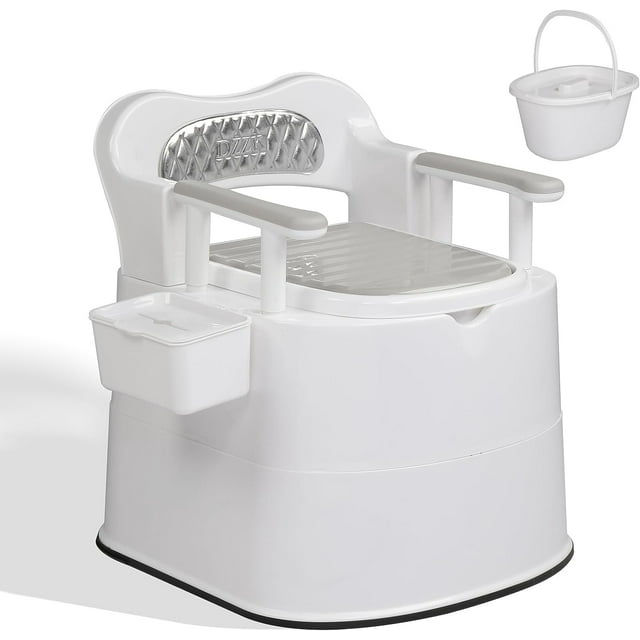 VINGLI Upgraded Portable Toilet, Large Commode for Adult, Elderly ...