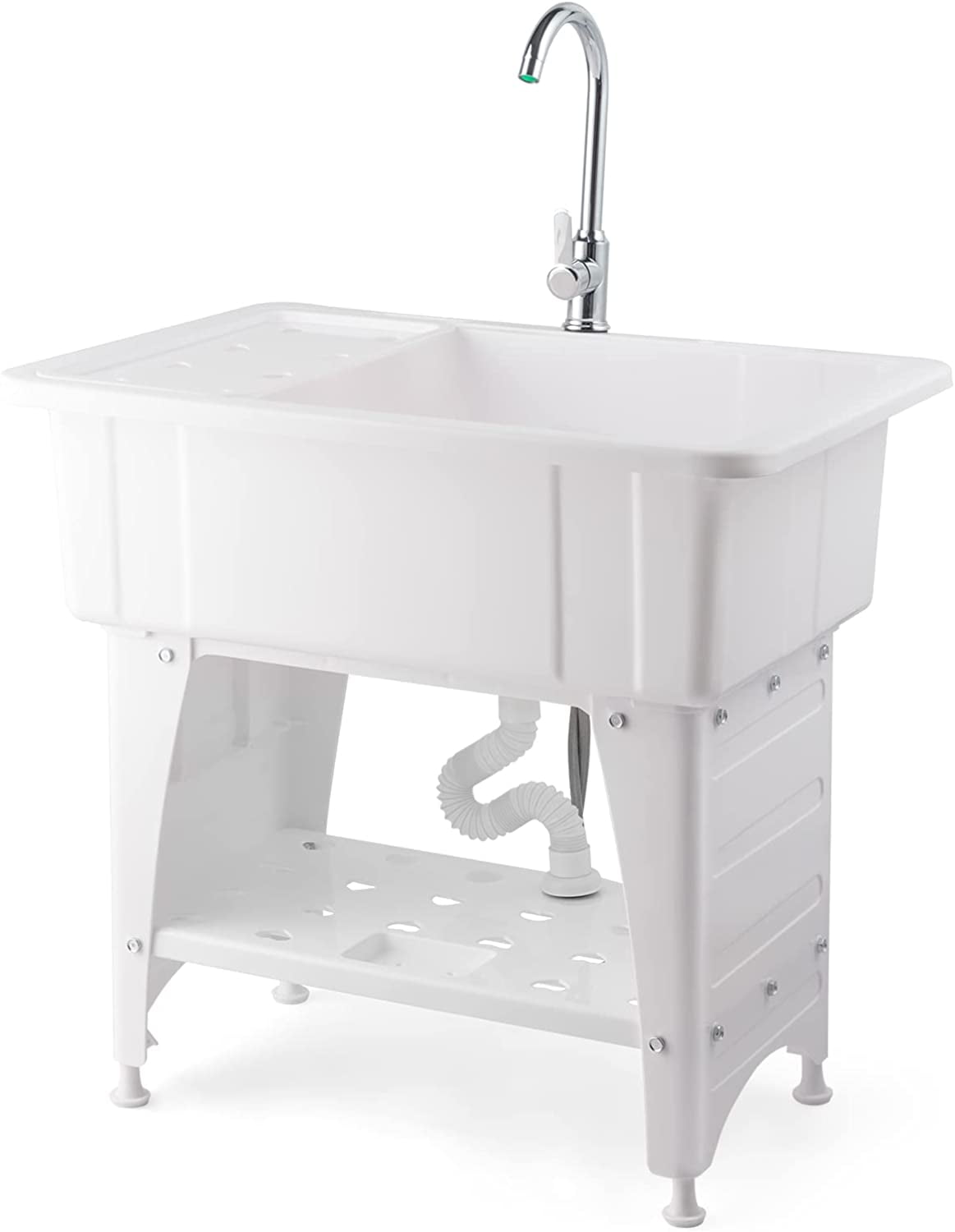 VINGLI Utility Sink Laundry Tub for Washing Room, Freestanding Utility ...