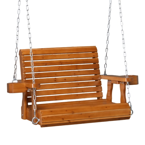 VINGLI, XL Patio Porch Swing, 440 lbs Capacity, Brown - Walmart.com