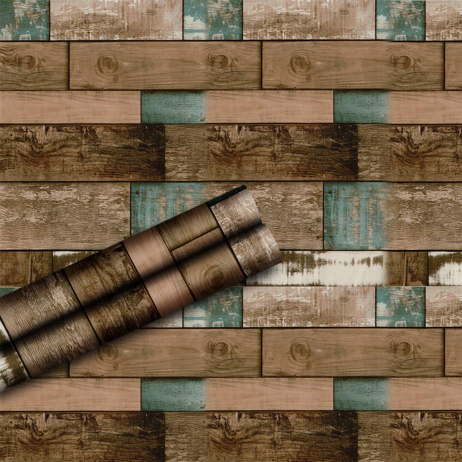 VINOIC 20 Ft Shiplap Wallpaper - Peel & Stick Wood Grain Vinyl, Rustic ...