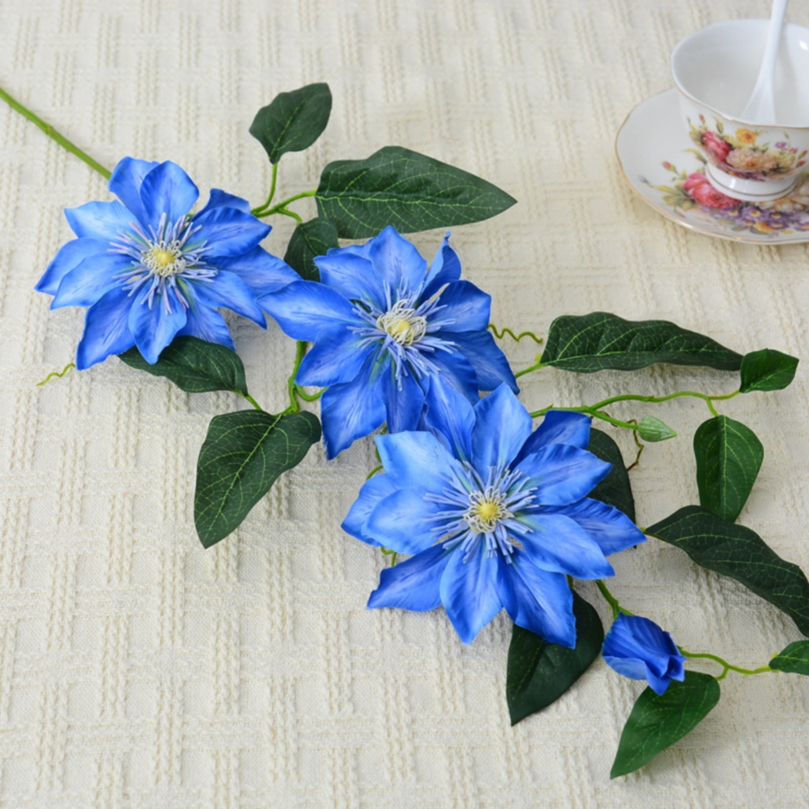 VINOIC Clematis Artificial Flowers for Outdoors - Realistic Faux Flower ...