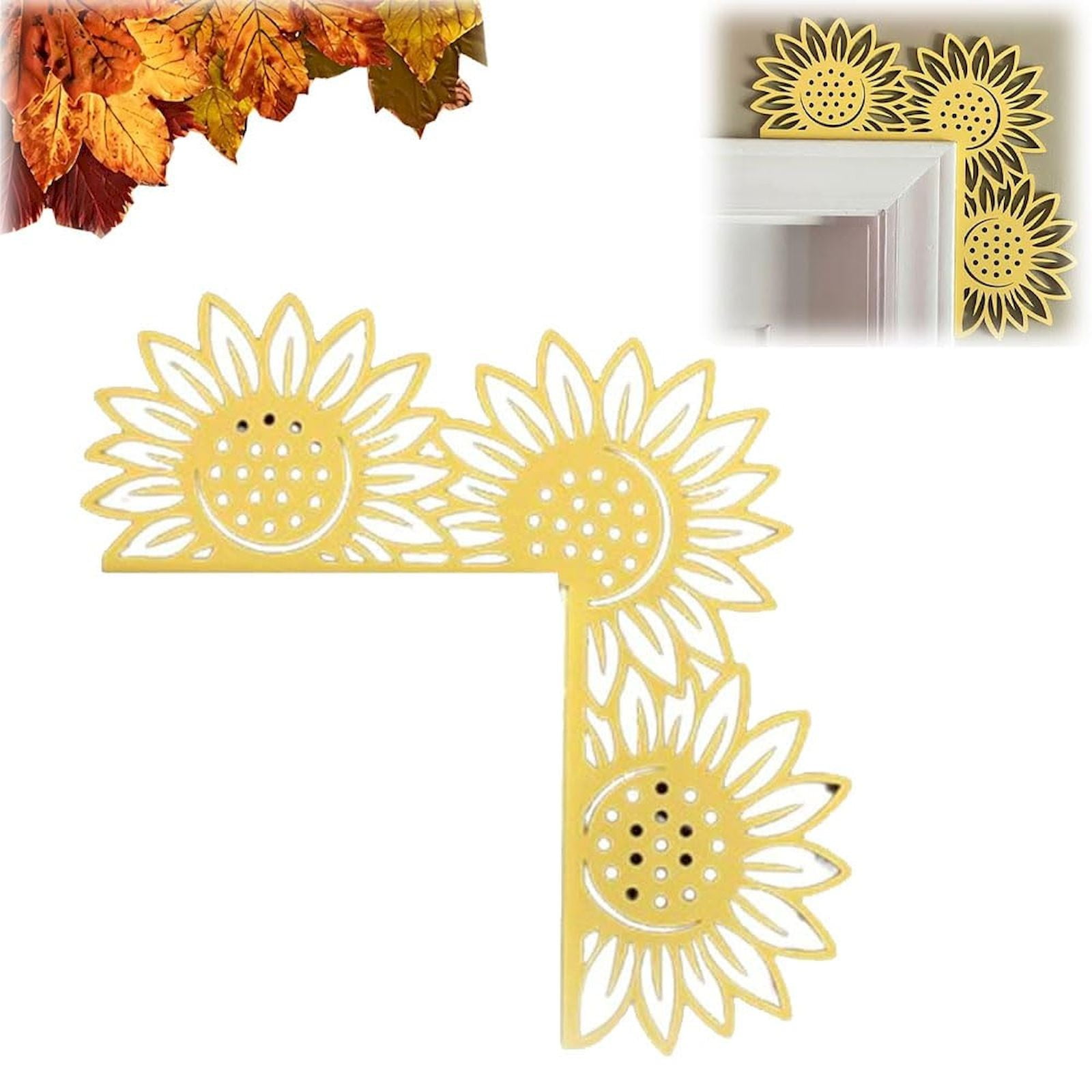 VINOIC Fall Door Topper Decor, Metal Autumn Leaf Design for Mantle ...