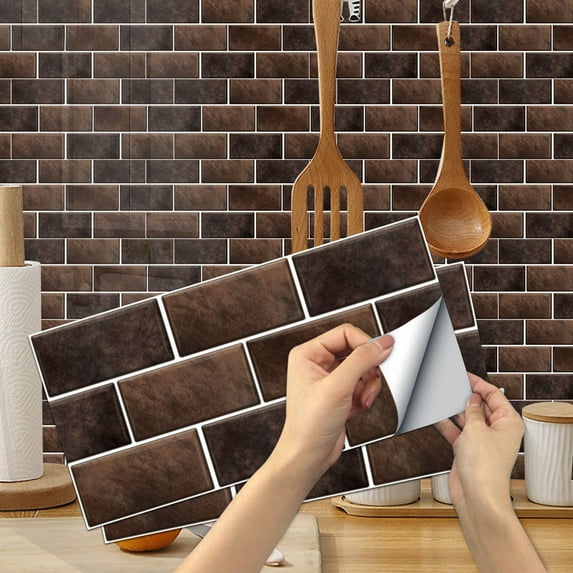 VINOIC Peel & Stick Wall Tile Self-Adhesive PVC Waterproof Decorative ...