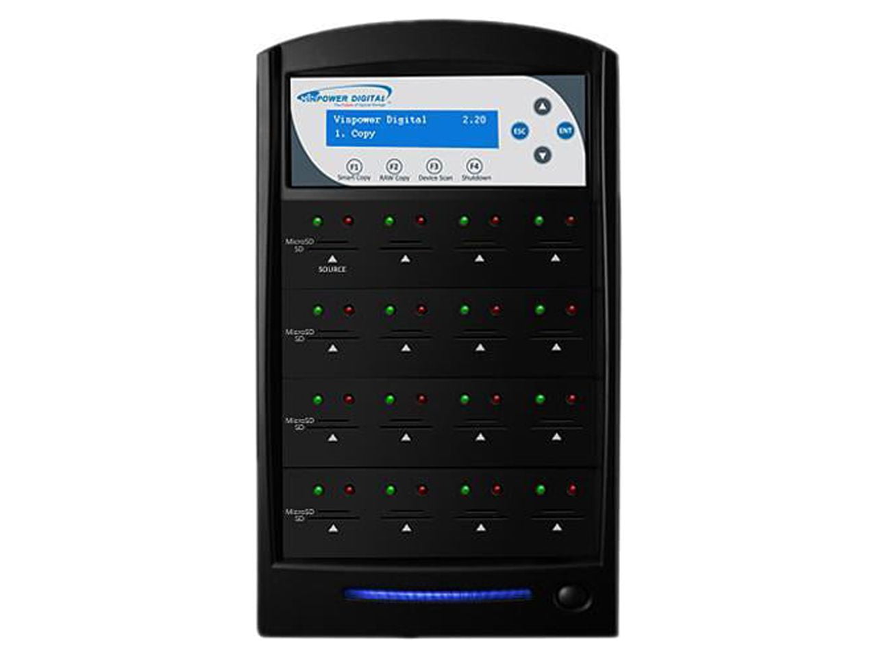 VINPOWER 1 to 15 SDShark SD & MicroSD Duplicator Model SDShark-15T-BK ...