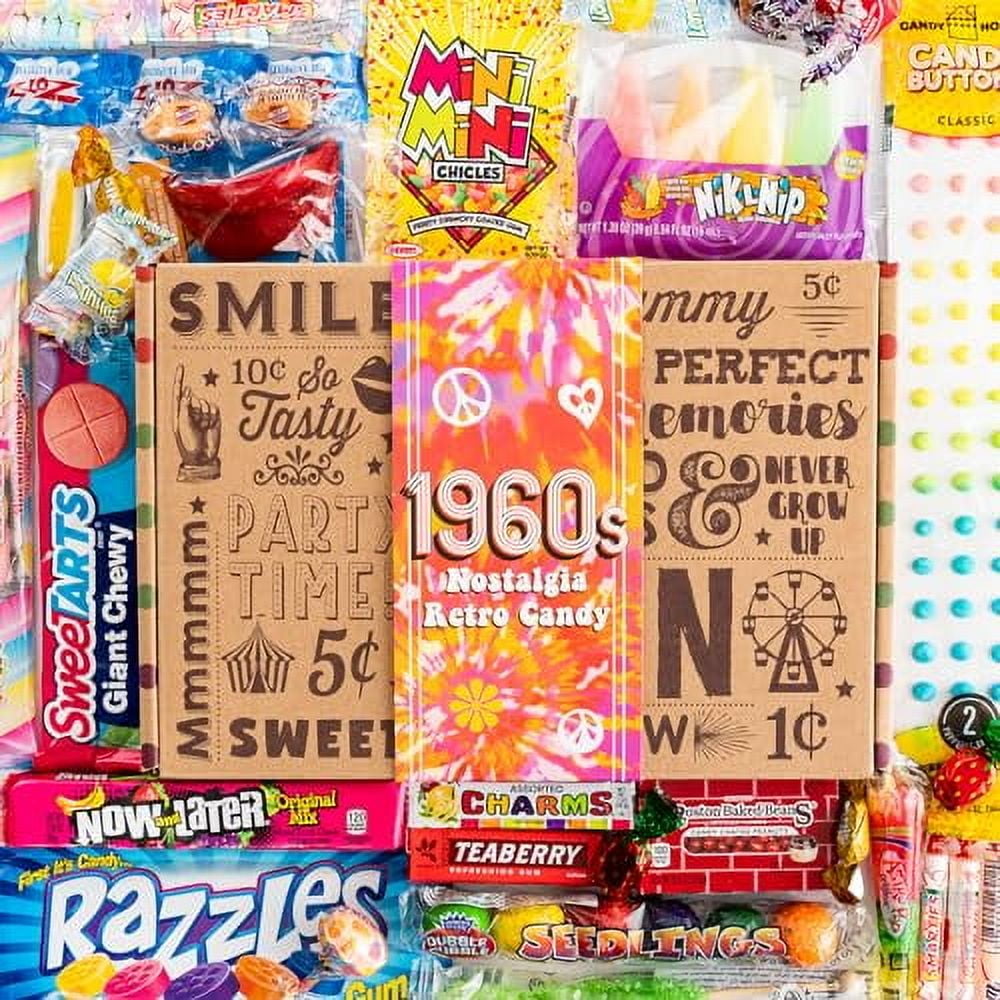 VINTAGE CANDY CO. 1960s RETRO CANDY GIFT BOX - 60s Nostalgia Candies ...