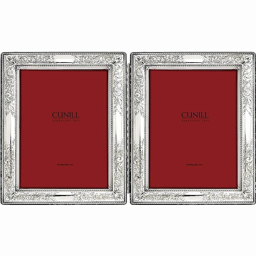 VINTAGE Fine Sterling Silver 2x3 hinged double frame by Cunill Italy ...