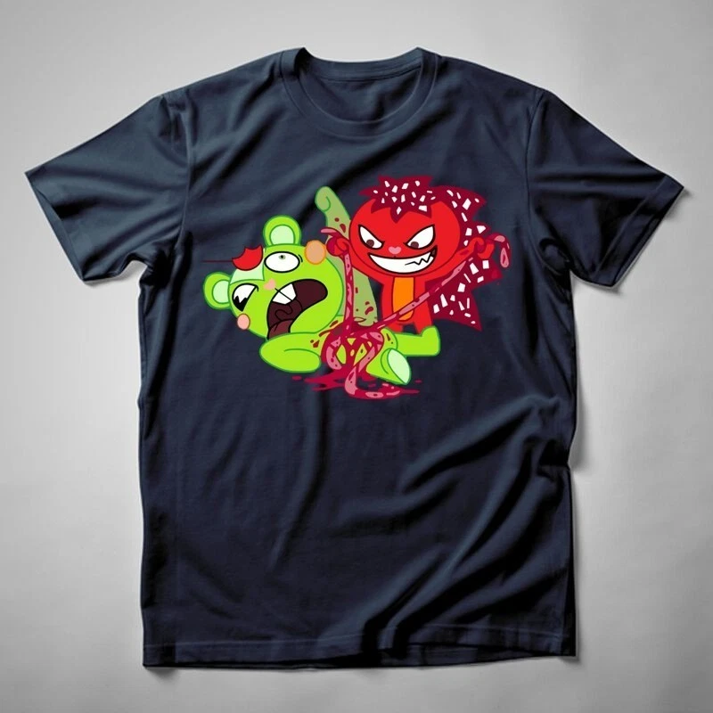 VINTAGE Happy tree friends flaky and nutty Funny Cartoon Unisex Tee ...