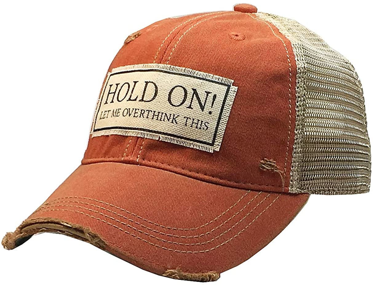 VINTAGE LIFE Let Me Overthink This Distressed Trucker Hats - Cute ...