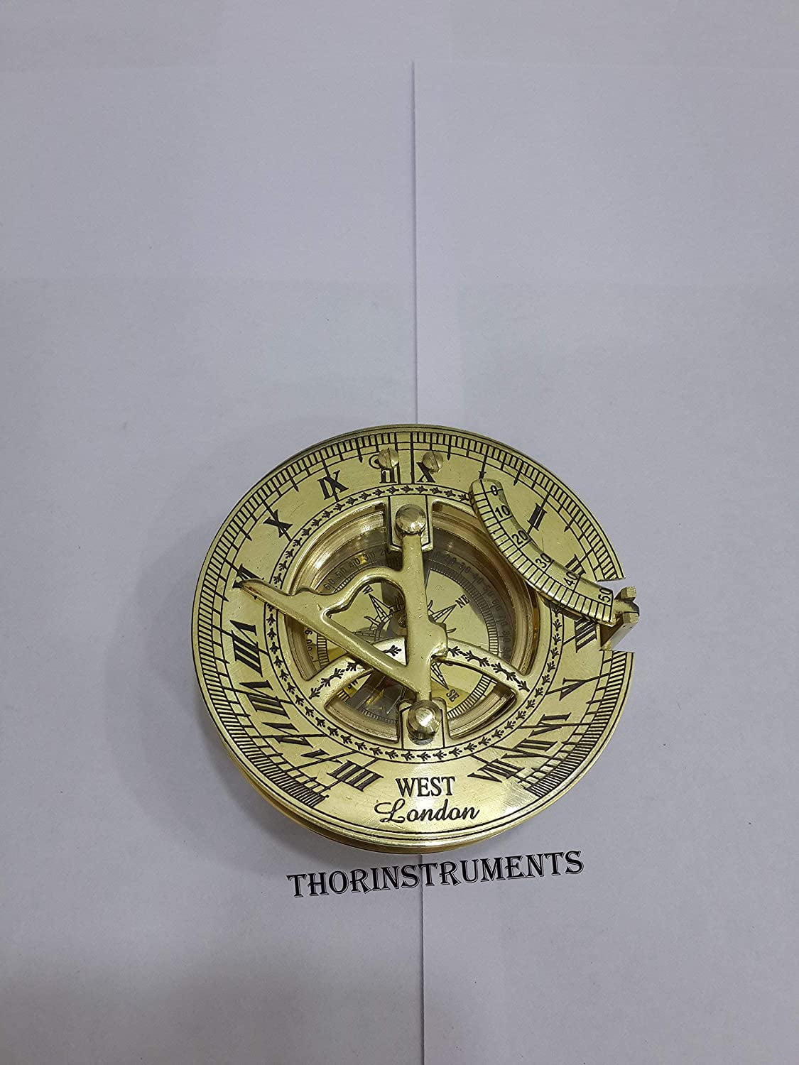 VINTAGE MARITIME WEST LONDON BRASS SUNDIAL COMPASS - Walmart.com
