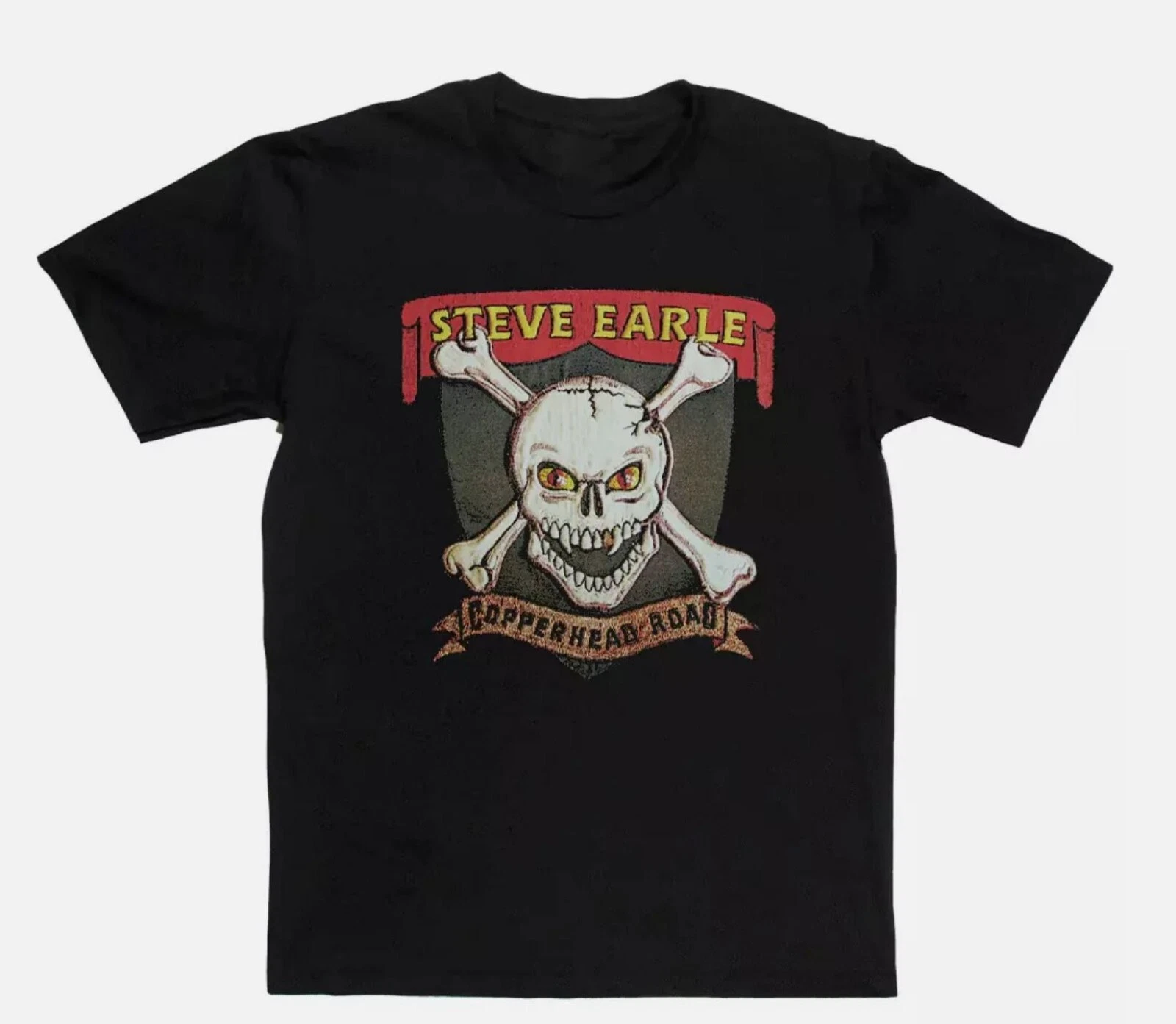 VINTAGE Retro Copperhead Road Steve Earle Shirt Classic Black Unisex S ...