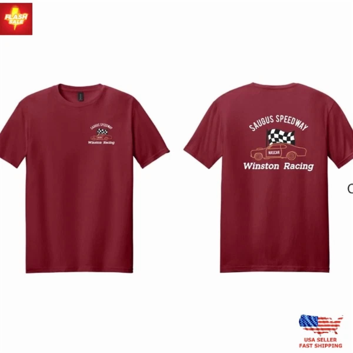 VINTAGE SAUGUS SPEEDWAY WINSTON RACING LOGO T-SHIRT - Walmart.com