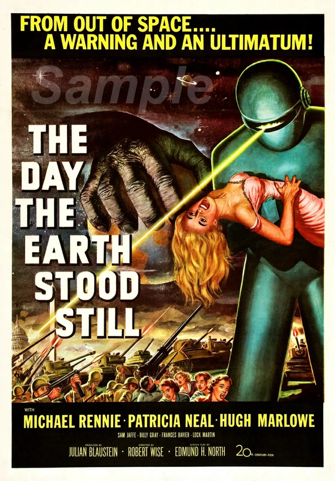 VINTAGE THE DAY THE EARTH STOOD STILL MOVIE POSTER PRINT - Walmart.com