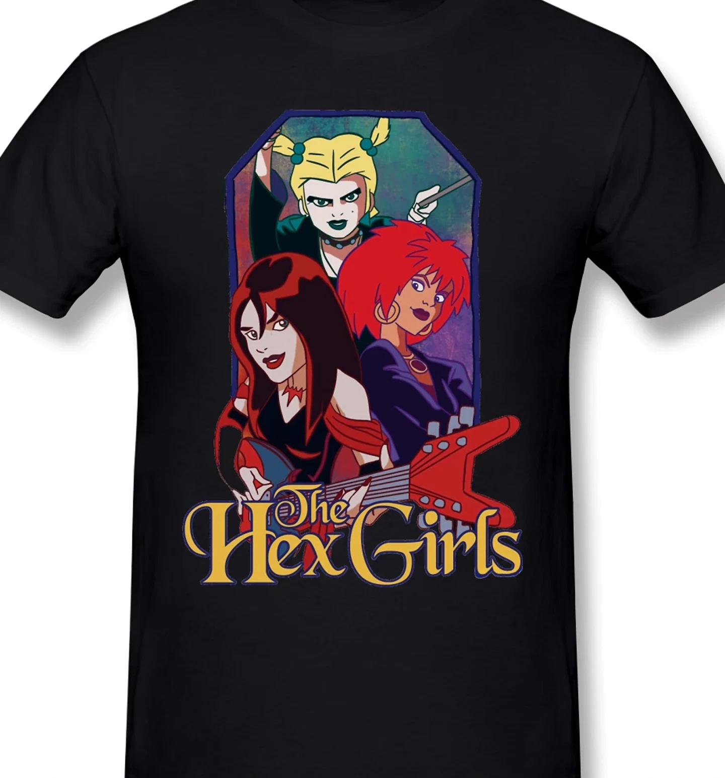 VINTAGE The Hex Girls band cartoon black T-shirt short sleeve All sizes ...
