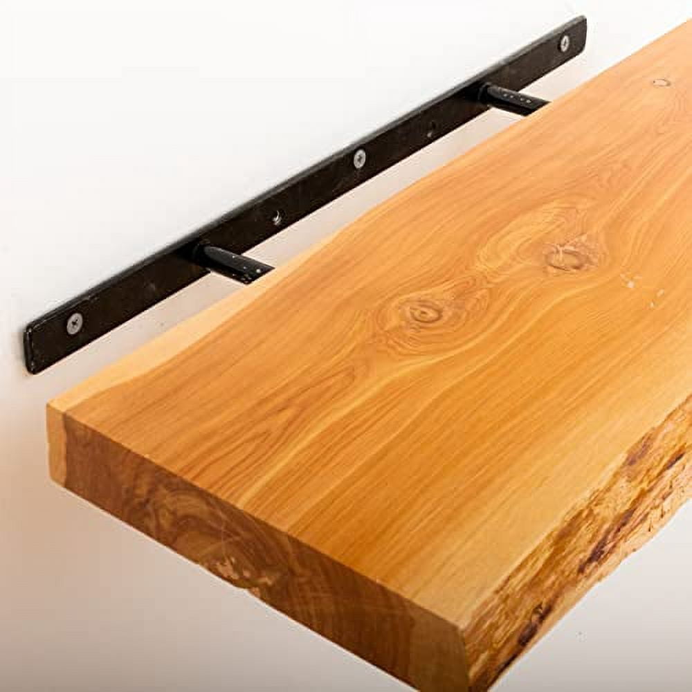 VINTAYARD Rustic Wood Floating Shelves, Live Edge Wooden Shelf for ...