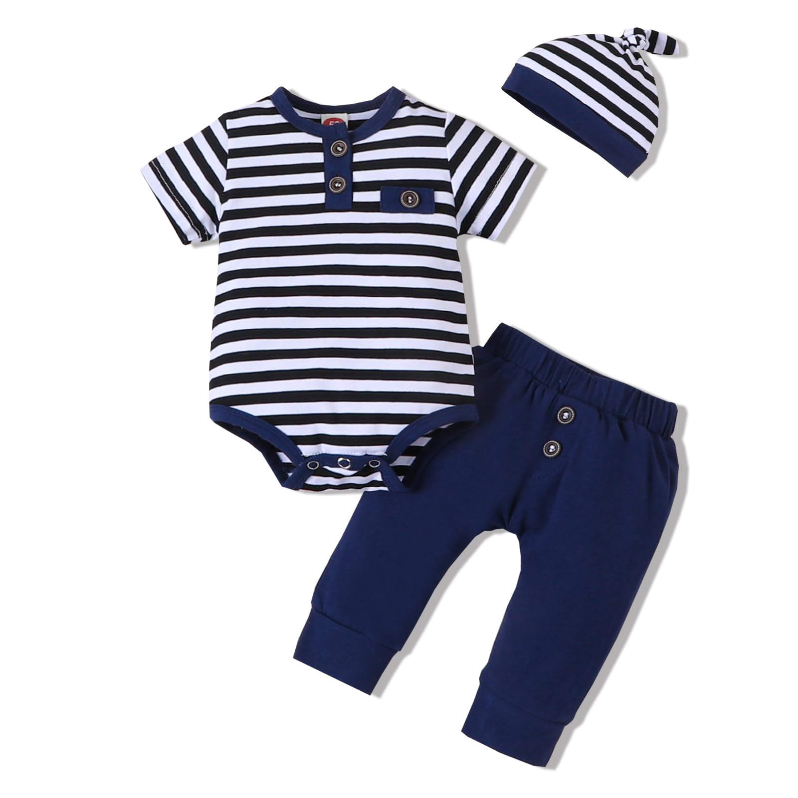 VINUOKER Preemie Newborn Baby DHF10 Boy Clothes Premature Baby Outfit ...