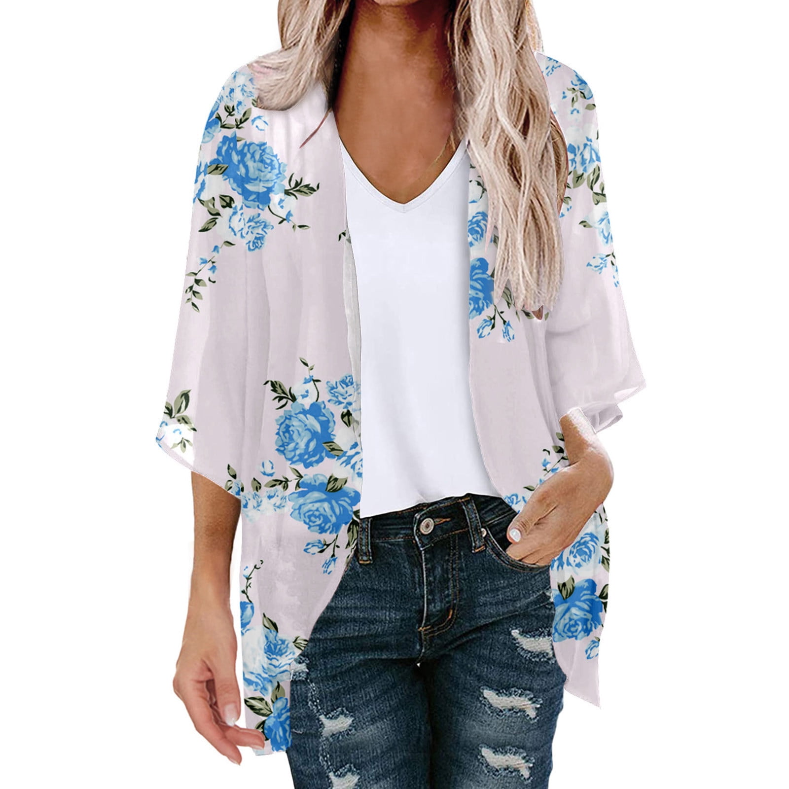 VINUSLI Boho Cardigans for Women Summer Kimonos Cardigan Swimsuit ...