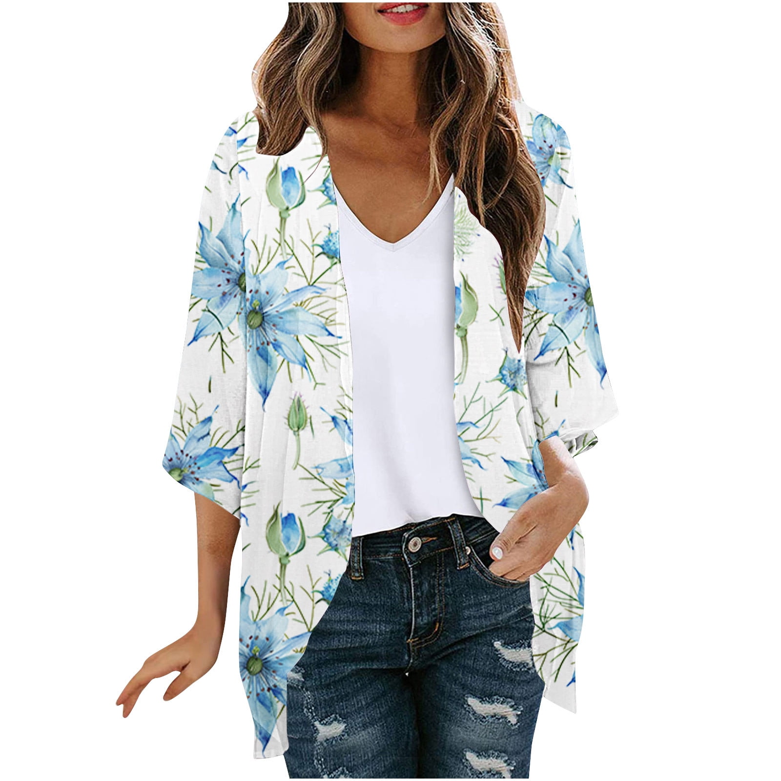 VINUSLI Womens Kimonos for Summer,Chiffon Cardigan for Women Tops ...