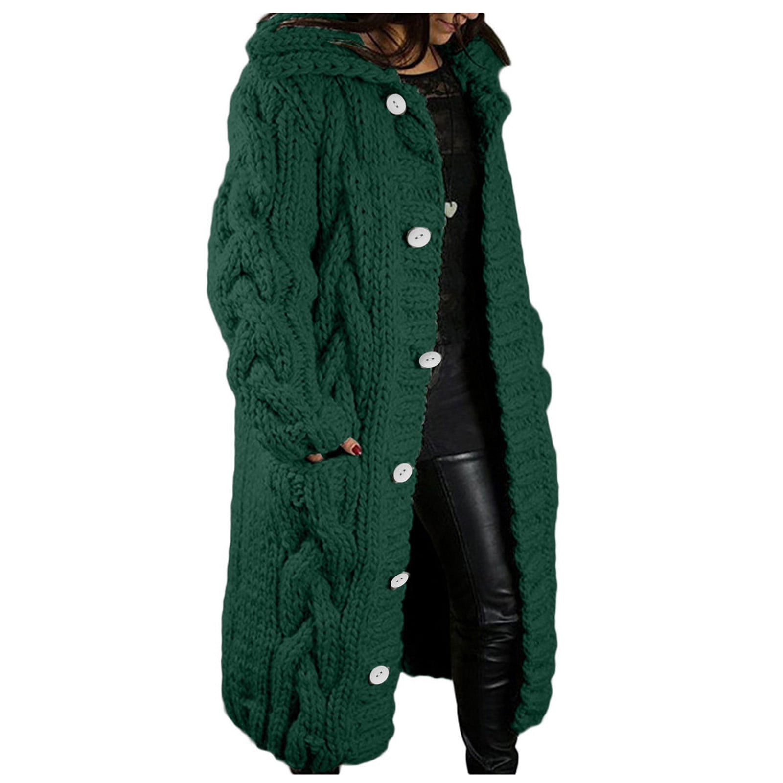 VINUSLI Womens Long Cardigan Open Front Duster Sweater Long Sleeve ...