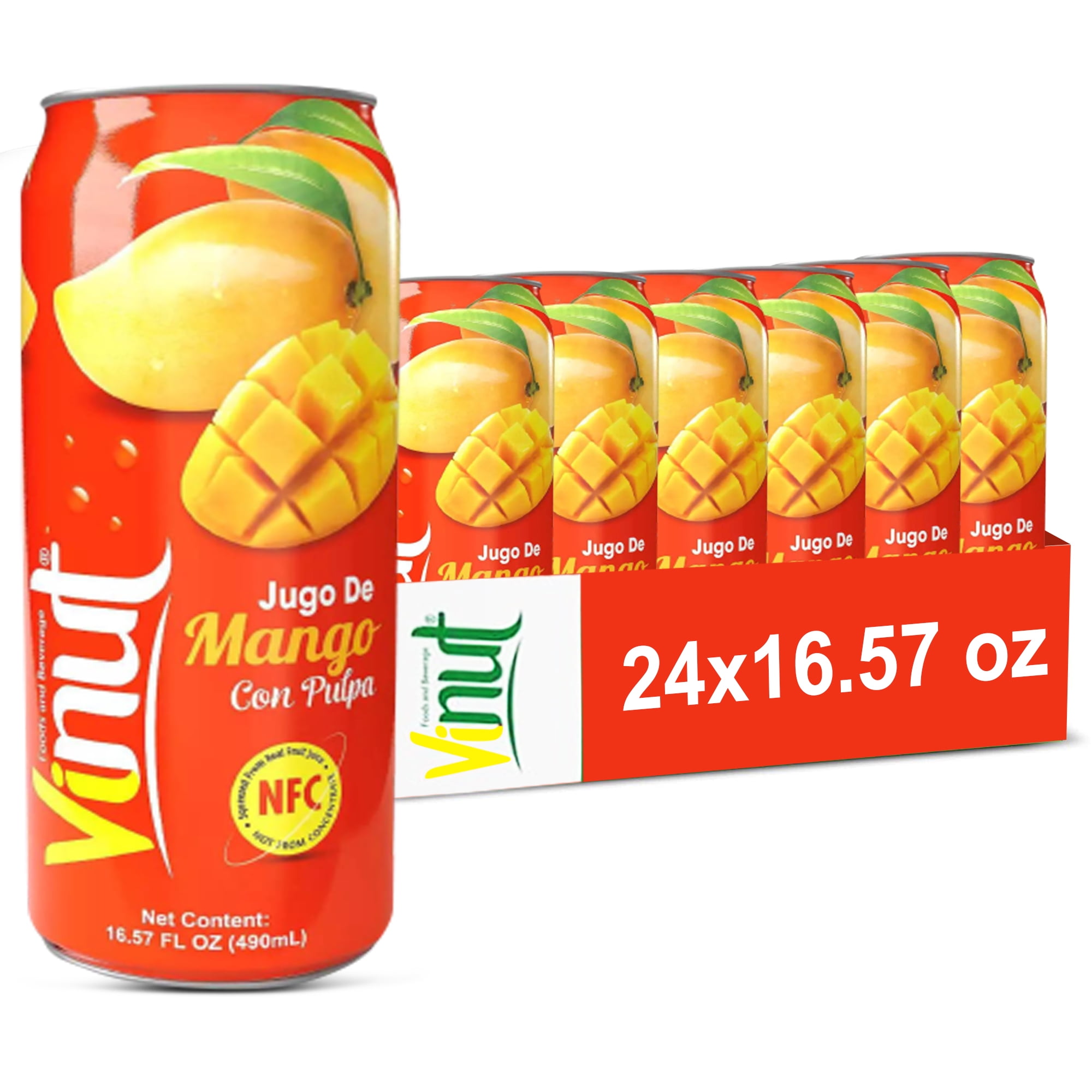 Vinut Mango Juice Drink with Pulp, Not from Concentrate, Fresh, 16.57 ...