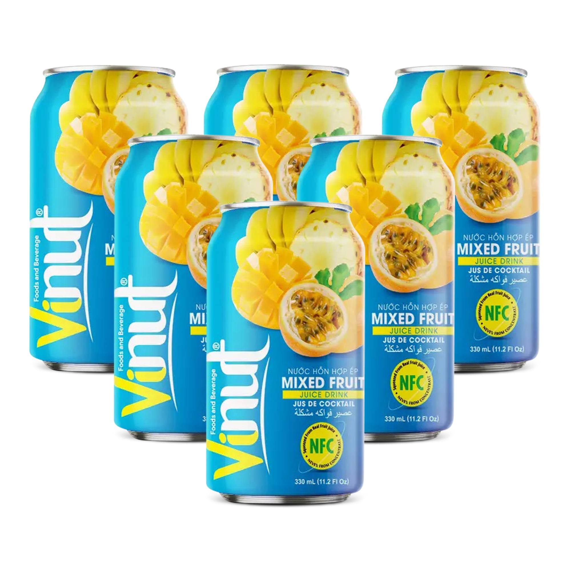 VINUT Mixed Fruit Juice, Passion Fruit, Pineapple, Banana, Mango,100% ...