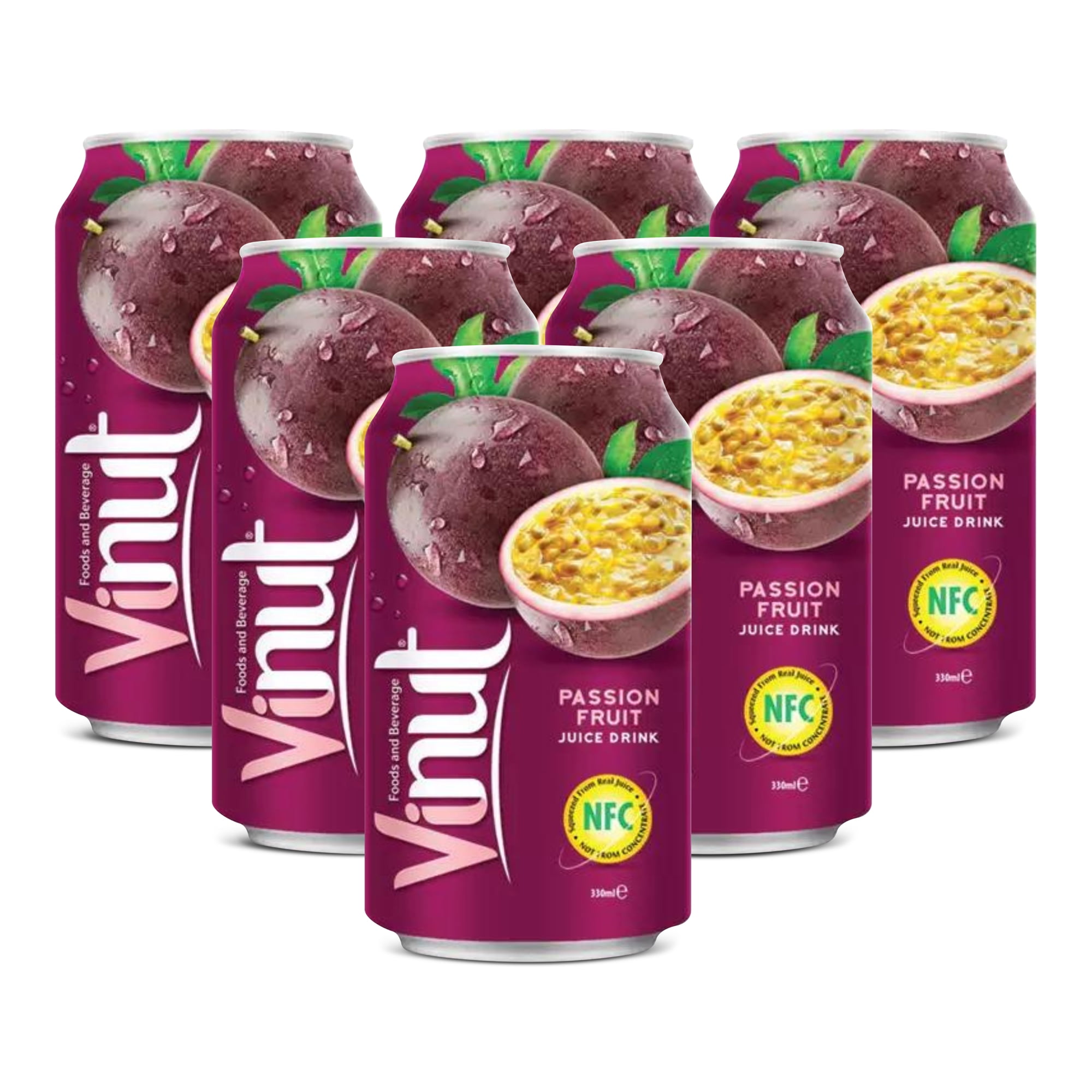 VINUT Healthy Passion Fruit Juice, No Pulp, Not from Concentrate, 11.1 ...