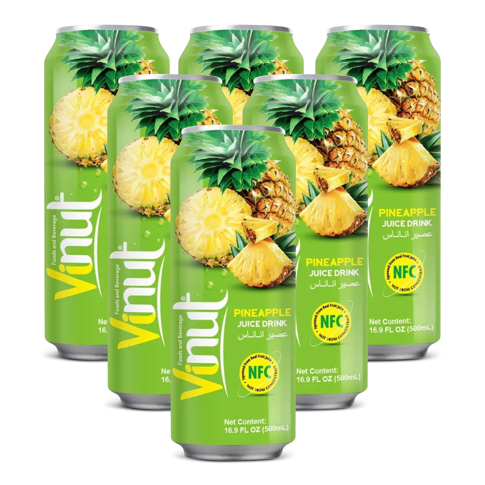 VINUT 100% Pure Pineapple Juice, Not from Concentrate, 16.57 fl oz-Pack ...