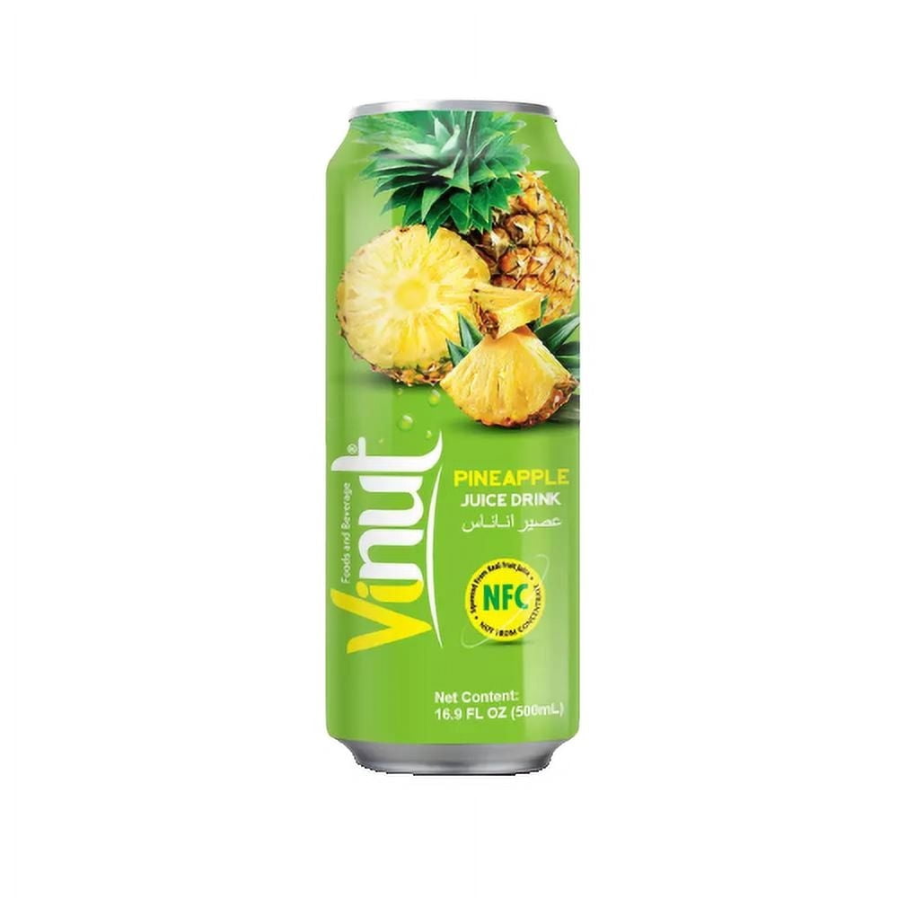 VINUT Real Pineapple Juice Drink With Pulp , 16.57 fl oz-Pack of 12 ...