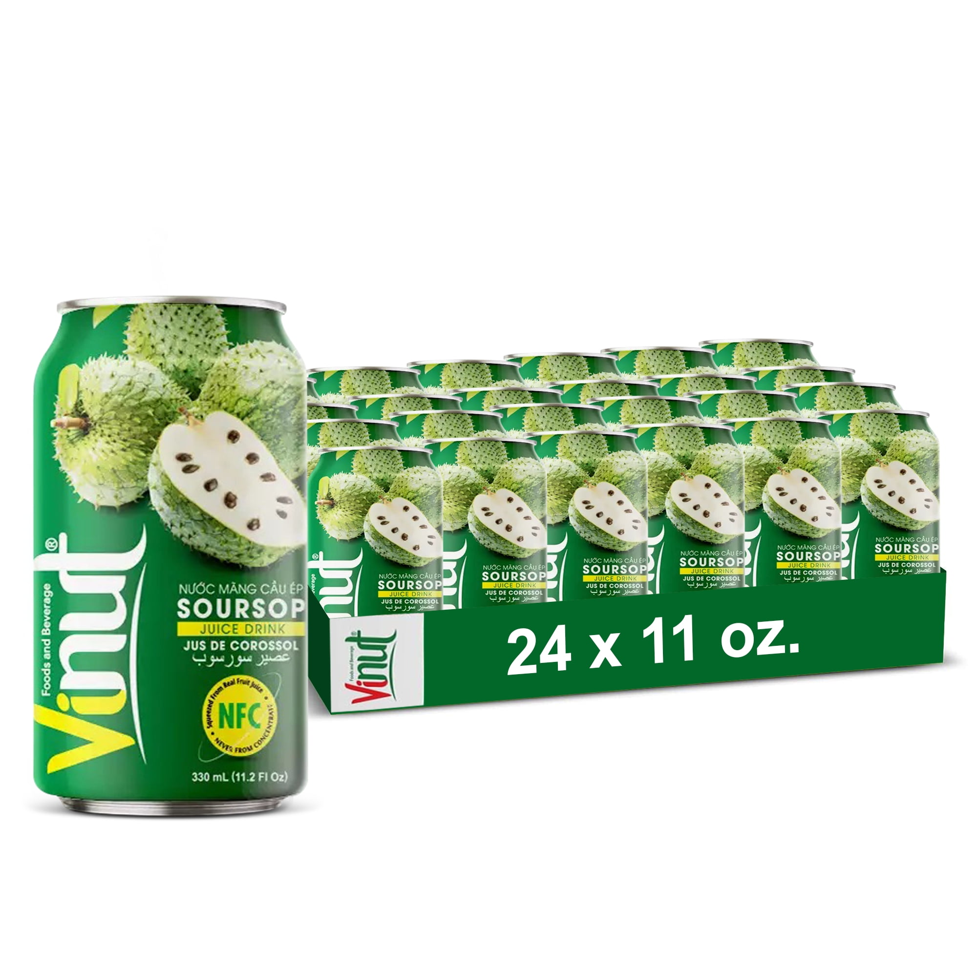VINUT Real Soursop Juice Drink, Fresh, Non-Gmo, Vitamin-Rich, 11.1 Fl ...