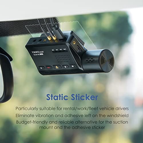 VIOFO 4 x Transparent Plastic Static Windshield Sticker, Compatible ...