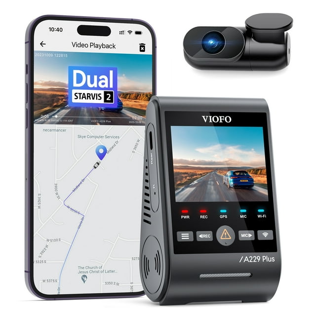 VIOFO A229 Plus Dash Cam, Dual STARVIS 2 Sensors, HDR, 1440P, Night ...