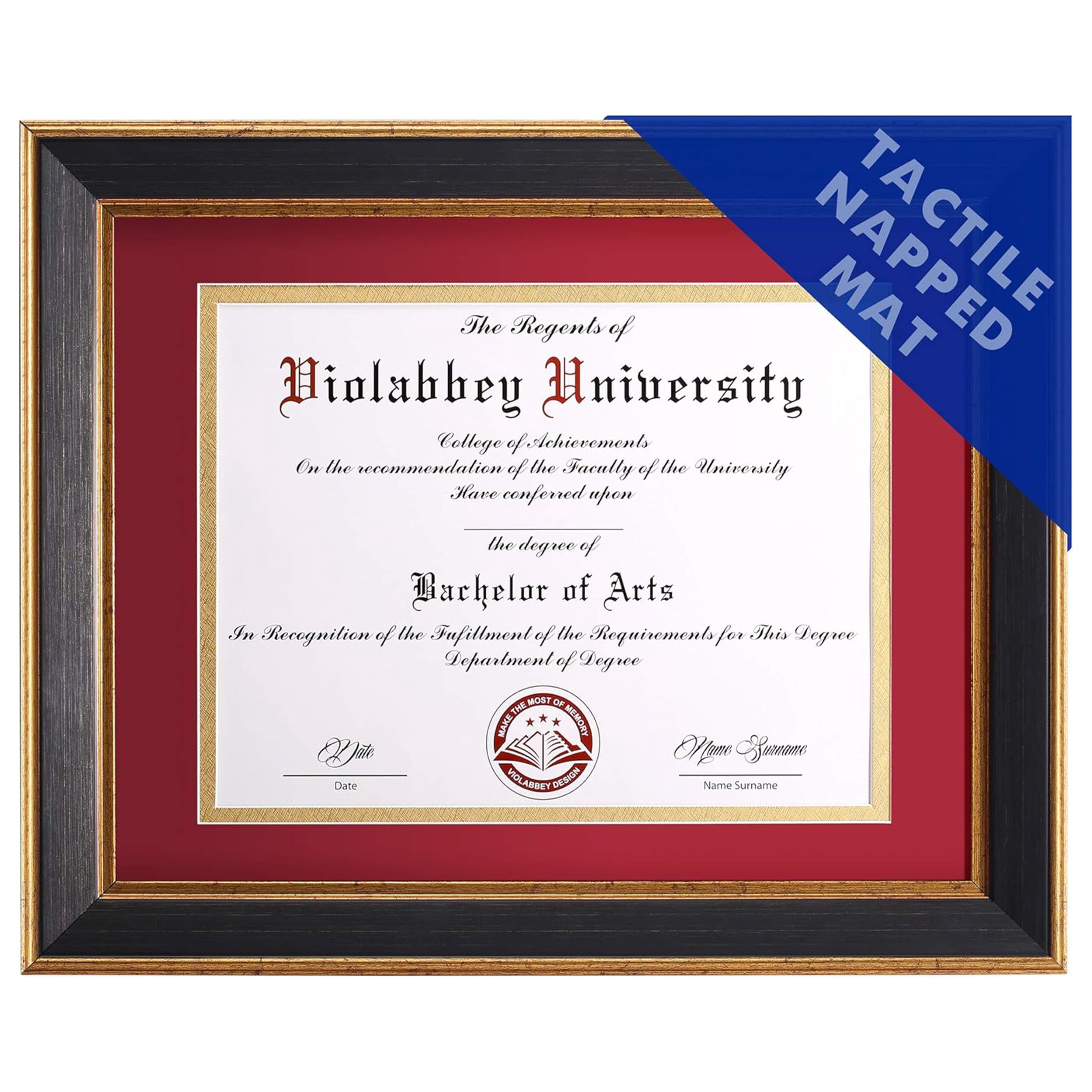 VIOLABBEY 8.5x11 Diploma Frame Black, 8.5 x 11 Certificate Frame with ...