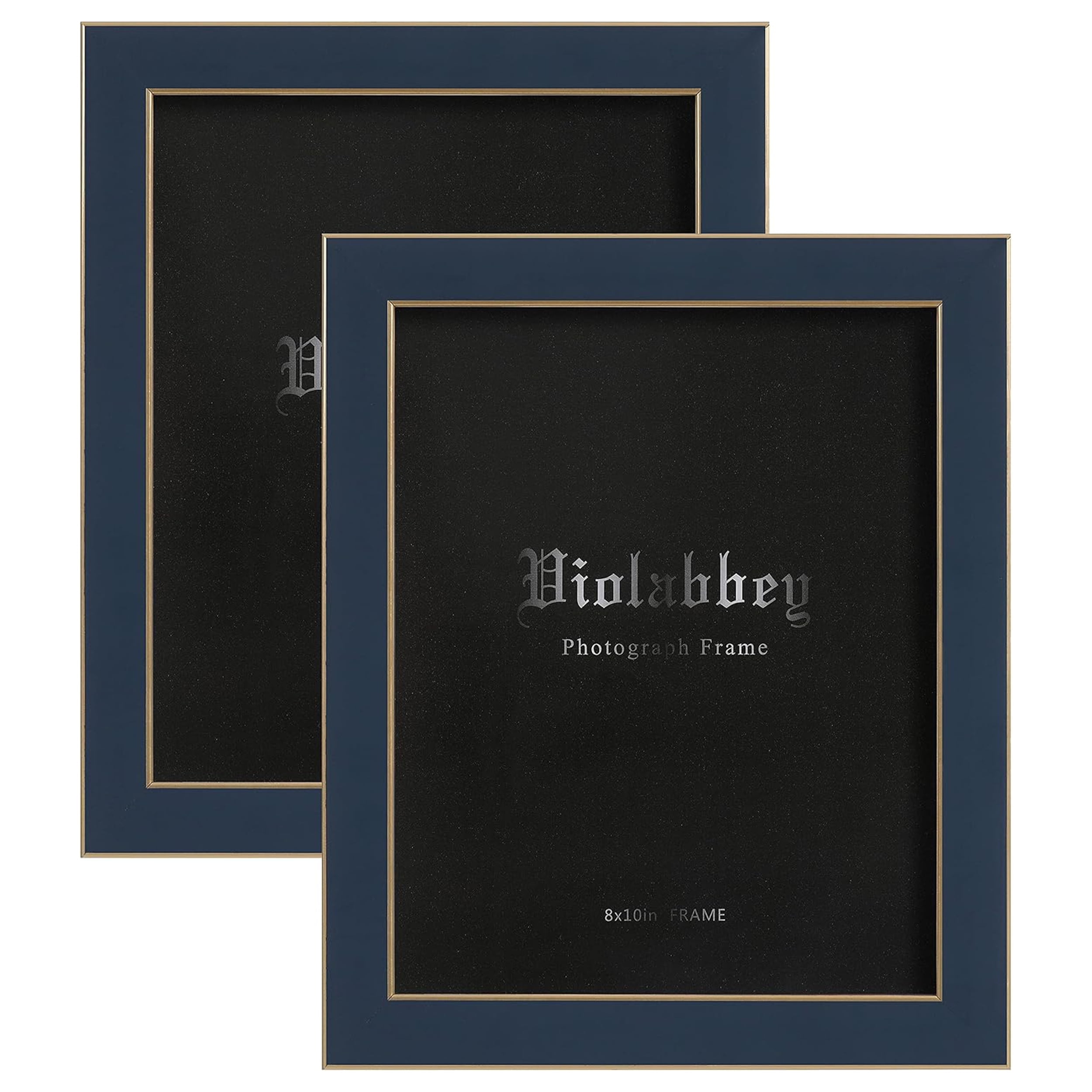 VIOLABBEY, 8x10 Picture Frames, Navy Blue Set of 2, Modern Style ...
