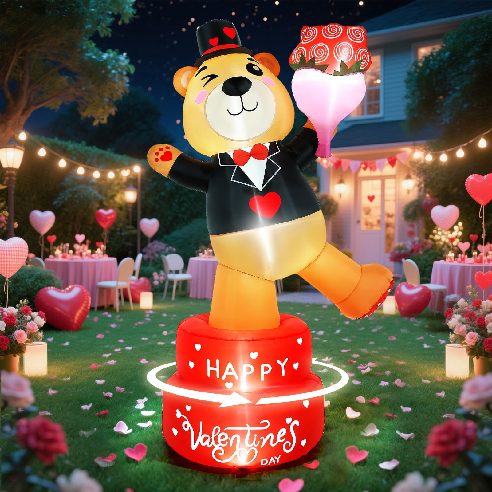 VIONMI Valentines Day Inflatables Outdoor Decorations 6FT Giant ...
