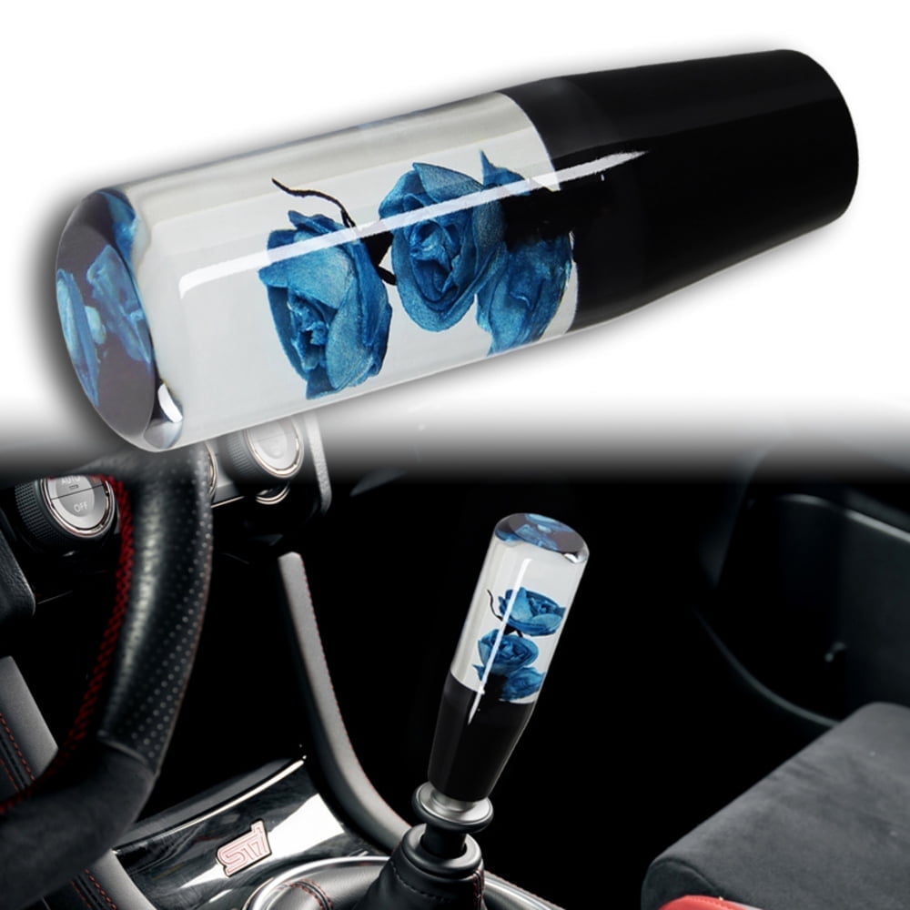 VIP 15CM JDM Clear Real Flowers Manual Gear Stick Shift Knob Lever ...