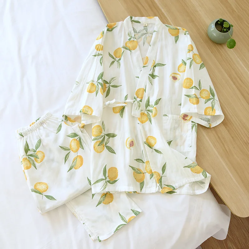 VIP 2024 new seven-sleeve -style kimono pajamas set female spring and ...