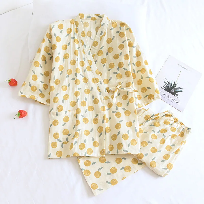 VIP 2024 new seven-sleeve -style kimono pajamas set female spring and ...