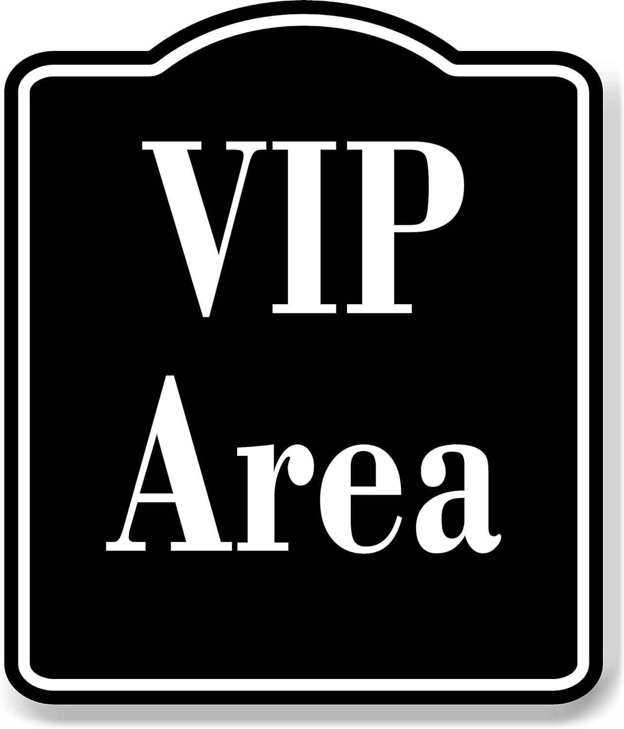 VIP Area BLACK Aluminum Composite Sign - Walmart.com