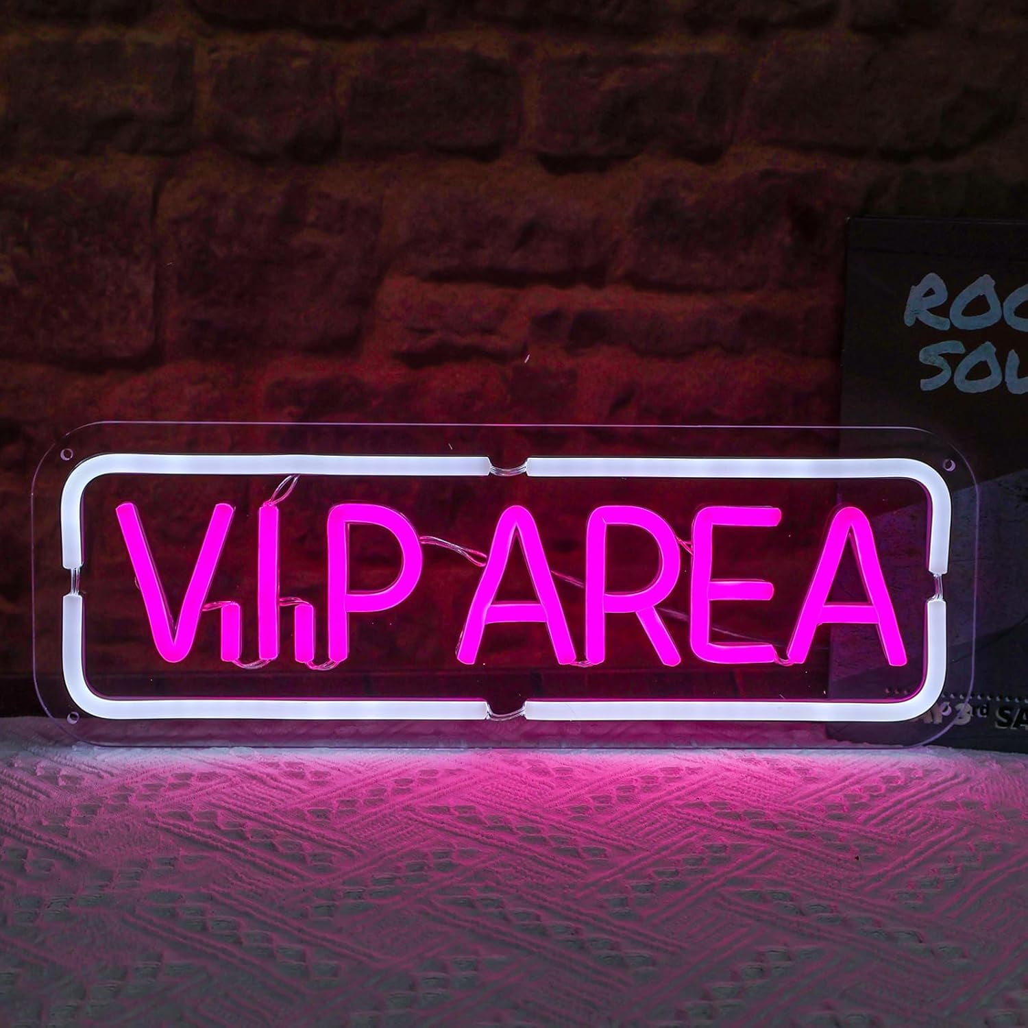 VIP Area Neon Sign, USB Powered VIP LED Light Signs for Room Decor ...