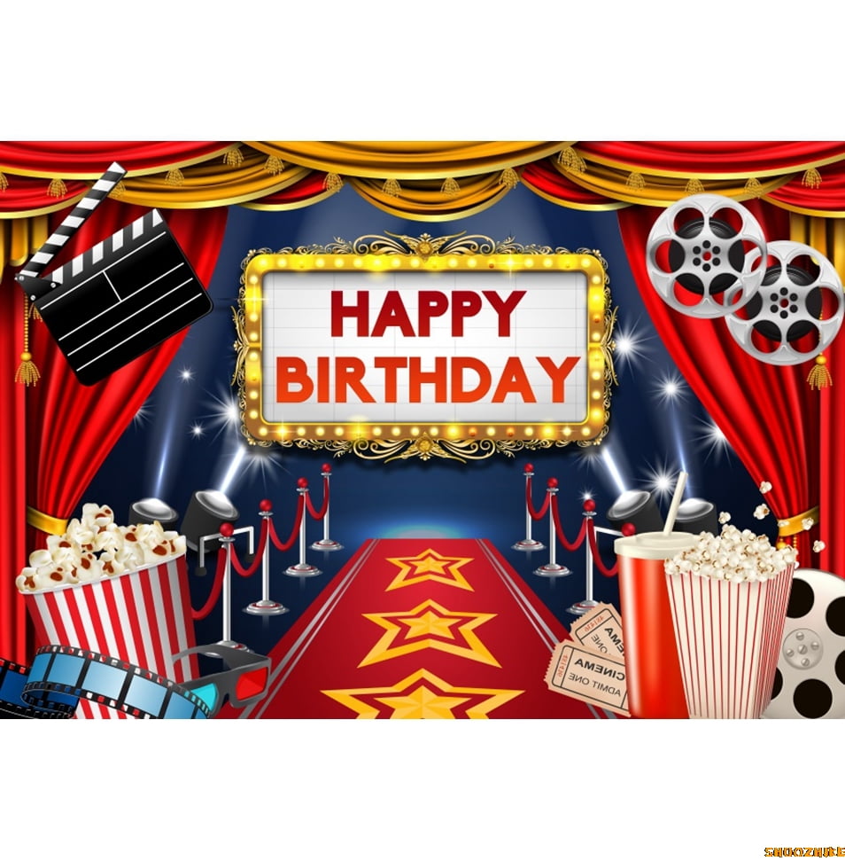 VIP Carpet Movie Theme Backdrop Birthday Party Star Evt Curtain Light ...